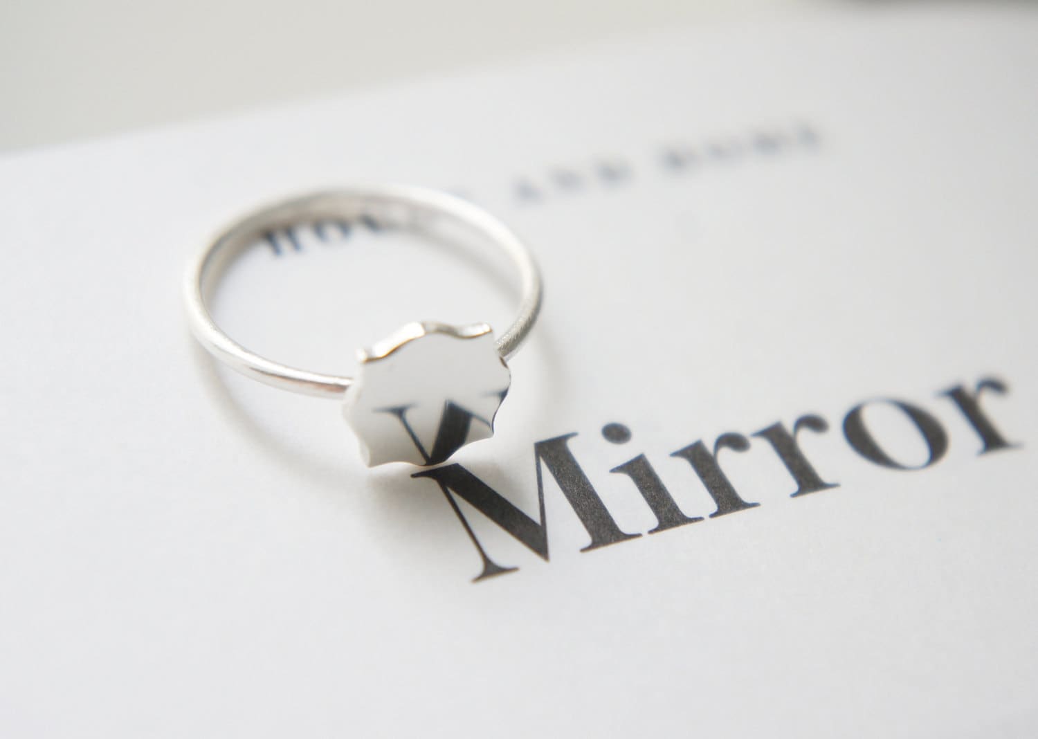 MINIATURE MIRROR Ring in Sterling Silver by Gemagenta Hand - Etsy