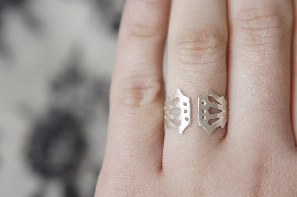 LINGERIE RING 003 Sterling Silver Hand Cut by Gemagenta - Etsy