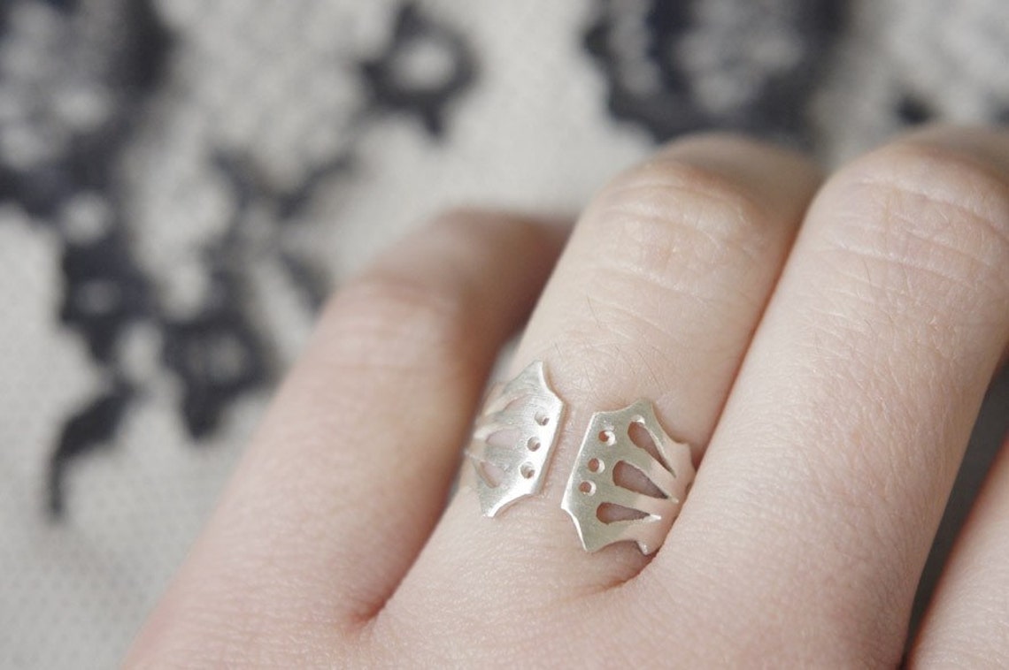 LINGERIE RING 003 Sterling Silver Hand Cut by Gemagenta - Etsy