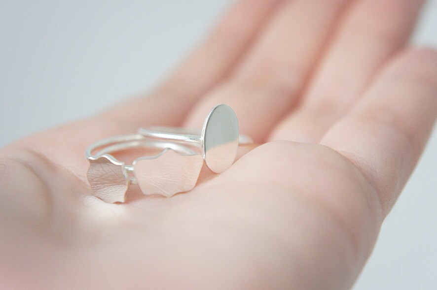 MINIATURE MIRROR Ring in Sterling Silver by Gemagenta Hand - Etsy