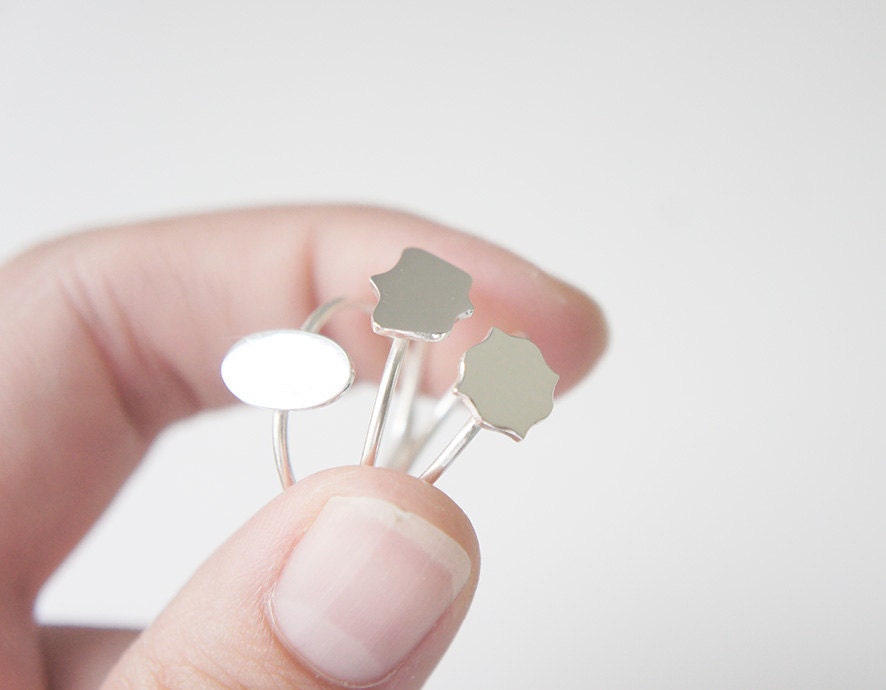 MINIATURE MIRROR Ring in Sterling Silver by Gemagenta Hand - Etsy