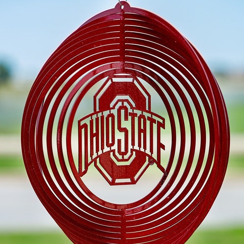 Ohio State Buckeyes Red Swirly Metal Wind Spinner - Etsy