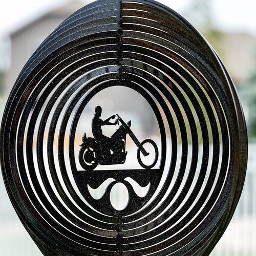 Easy Rider Motorcycle Swirly Metal Wind Spinner - Etsy