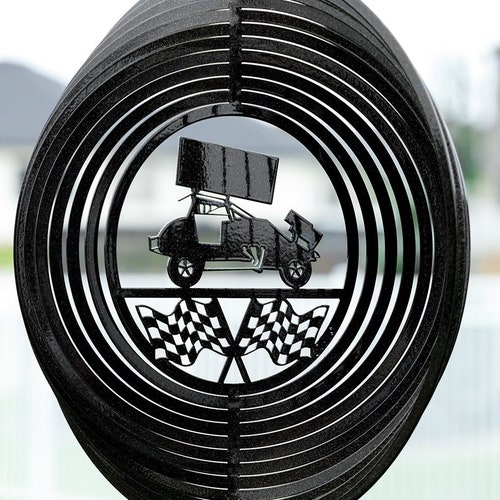 Race Sprint Car Racing Swirly Metal Wind Spinner - Etsy