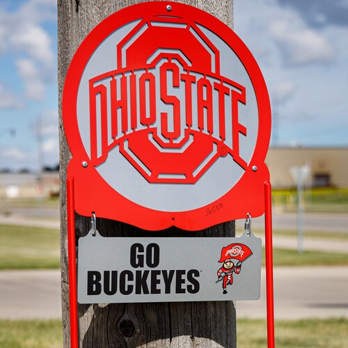 Ohio State Buckeyes Collegiate Logo Metal Yard Sign - Etsy
