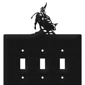 Bull Rider Horse PBR Horse Light Switch Triple Plate Cover - Etsy
