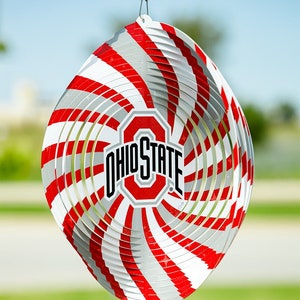 Ohio State Buckeyes Multi Color Swirly Metal Wind Spinner - Etsy