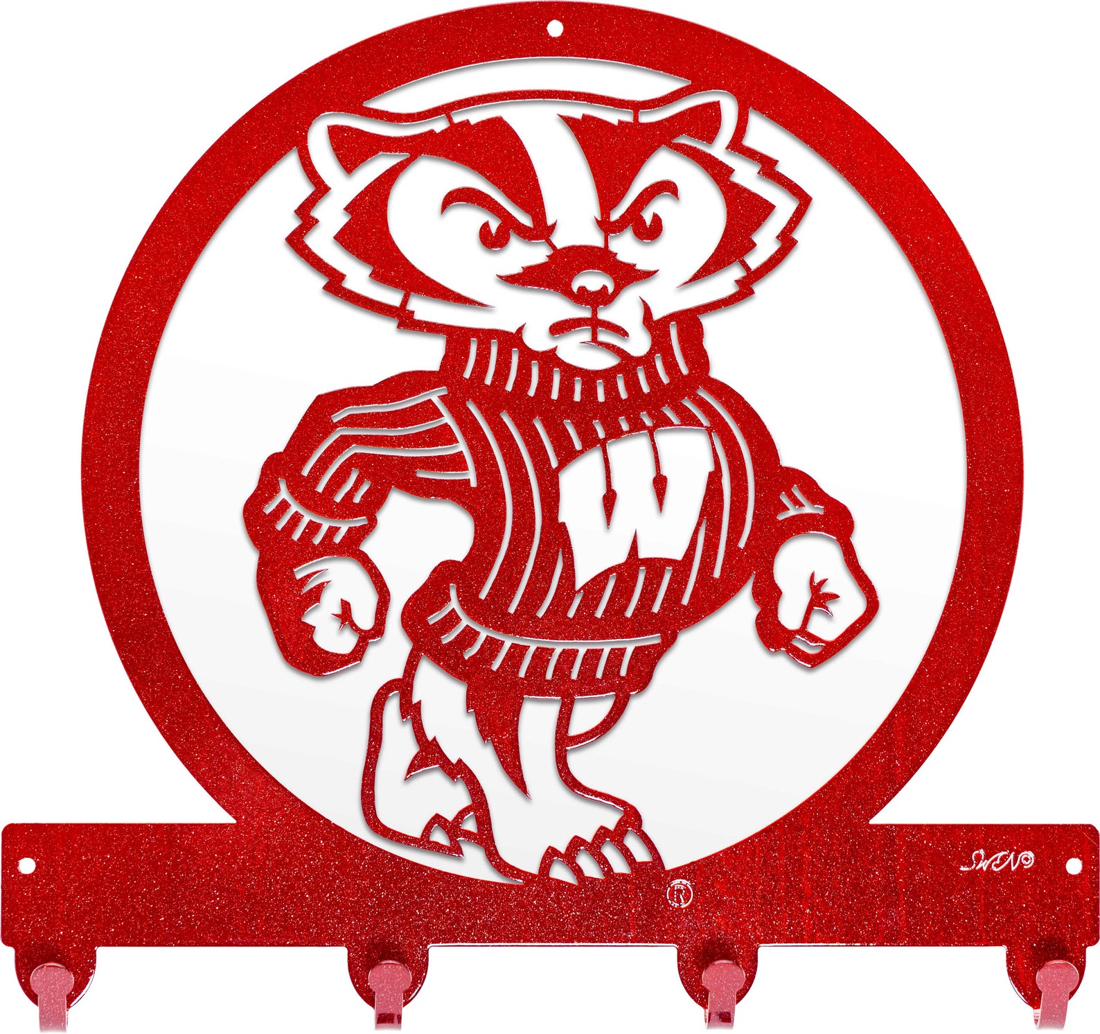 Wisconsin Badgers Bucky Metal Key Chain Holder Hanger - Etsy