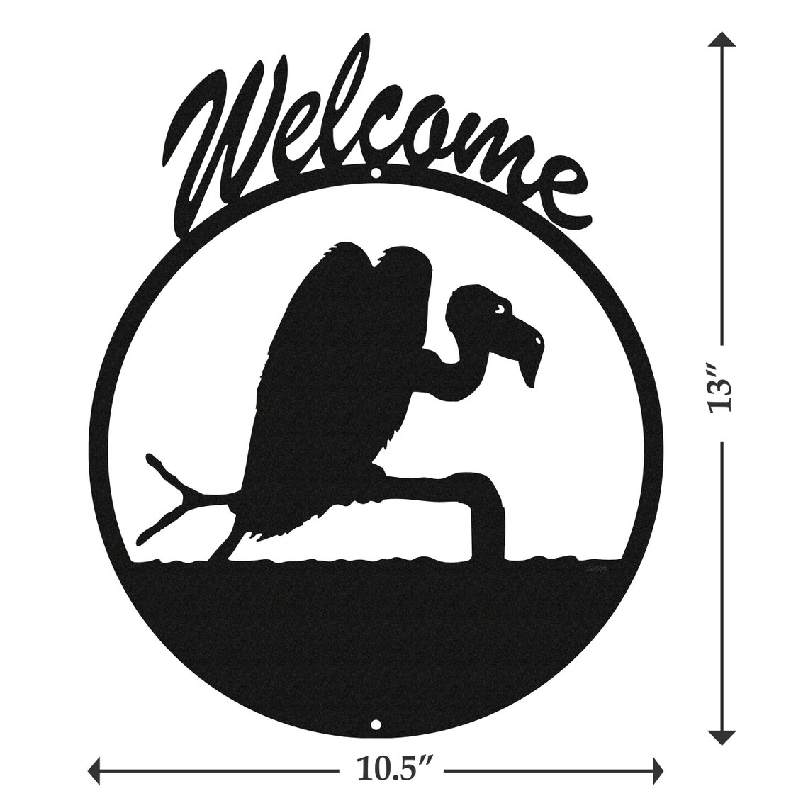 Buzzard Vulture Black Metal Welcome Sign - Etsy