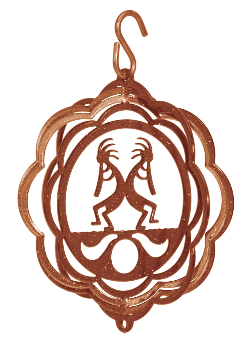 Kokopelli Aztec Tini Swirly Metal Christmas Tree Ornament Wind - Etsy