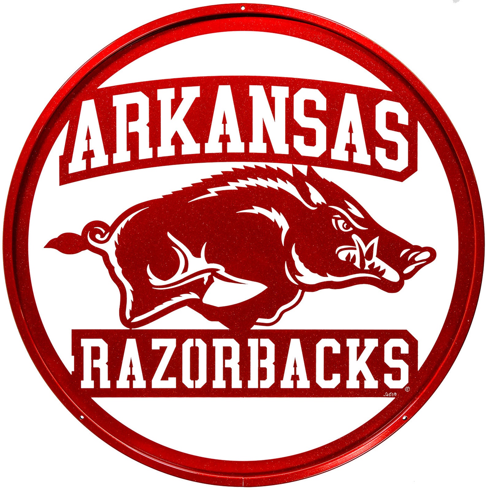 Hand Made Arkansas Razorbacks Scenic Art Wall Design NEW - Etsy