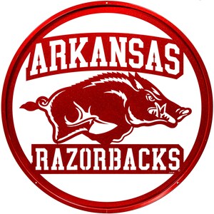 Hand Made Arkansas Razorbacks Scenic Art Wall Design *NEW* - Etsy