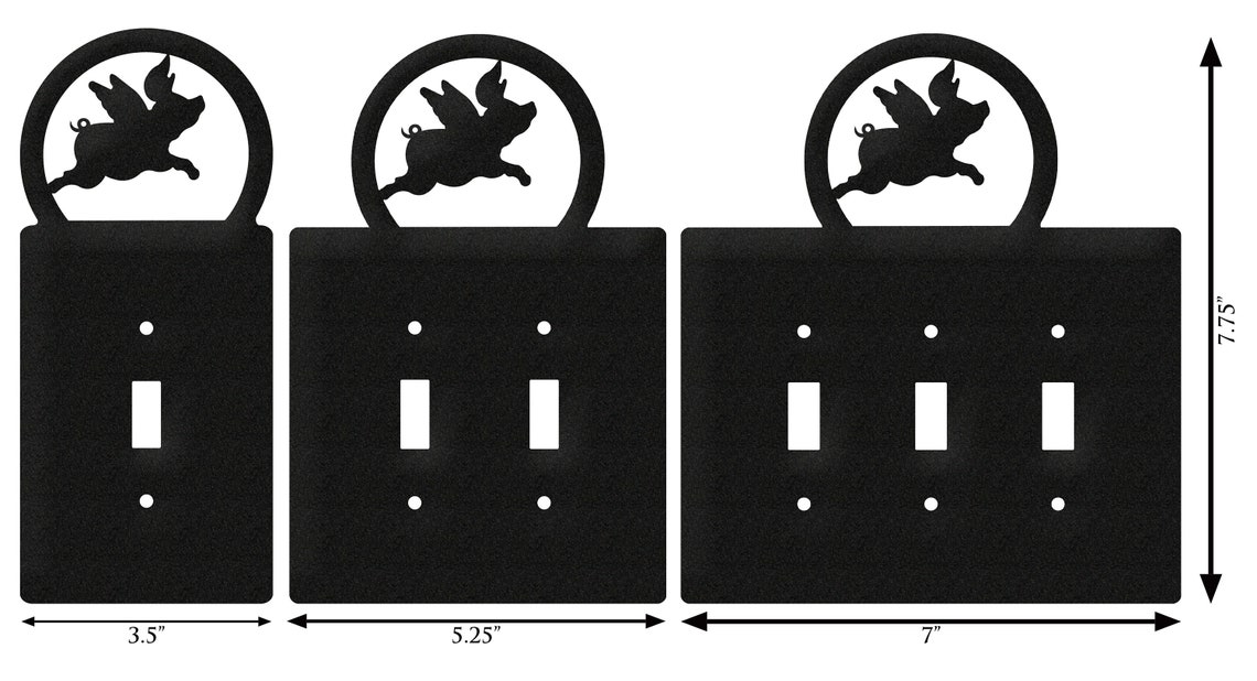 Flying Pig Piggy Light Switch Double Plate Cover - Etsy