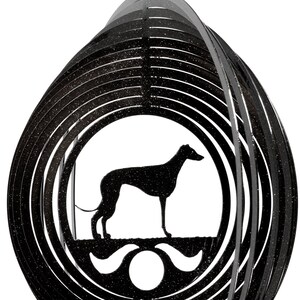 Whippet Dog Circle Swirly Metal Wind Spinner - Etsy