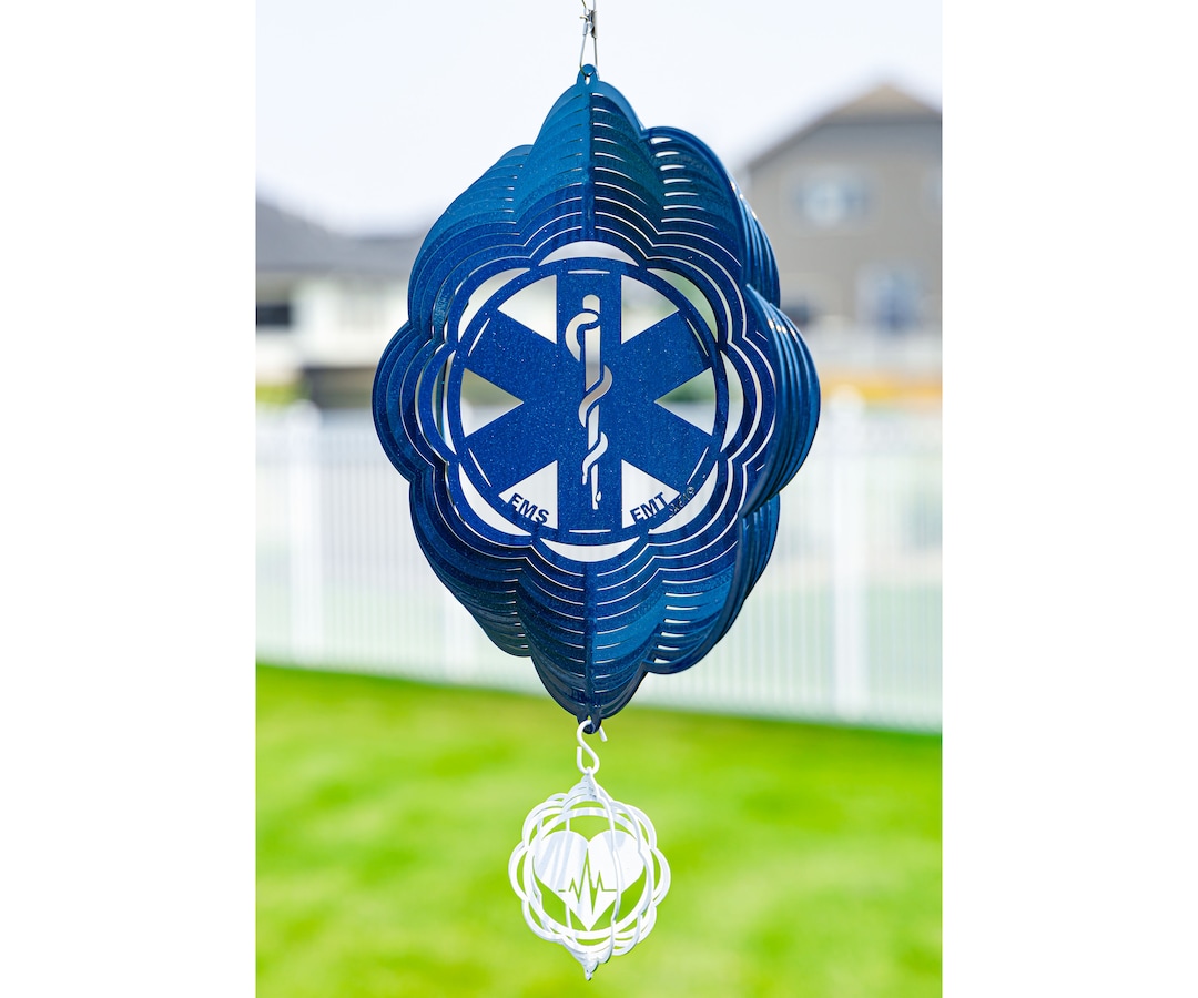Emergency Medical Services EMS EMT Swirly Metal Wind Spinner - Etsy