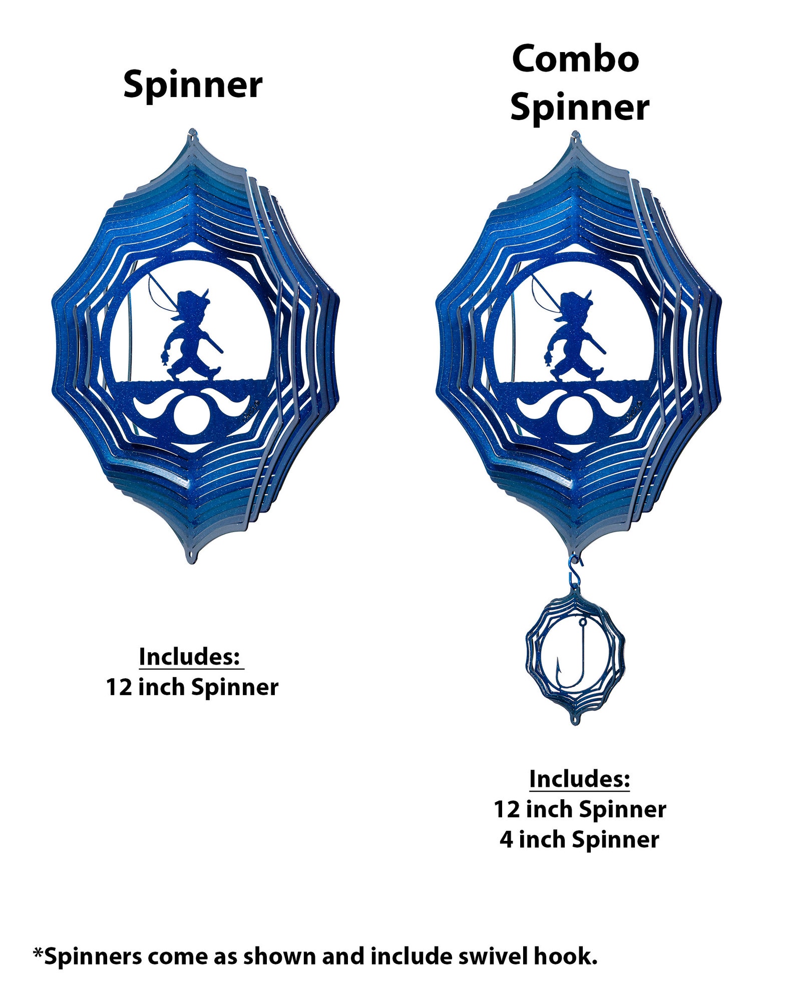 Fisher Boy Web Swirly Metal Wind Spinner - Etsy