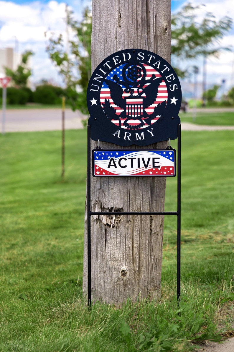 Armed Services US Army Metal Yard Sign - Etsy