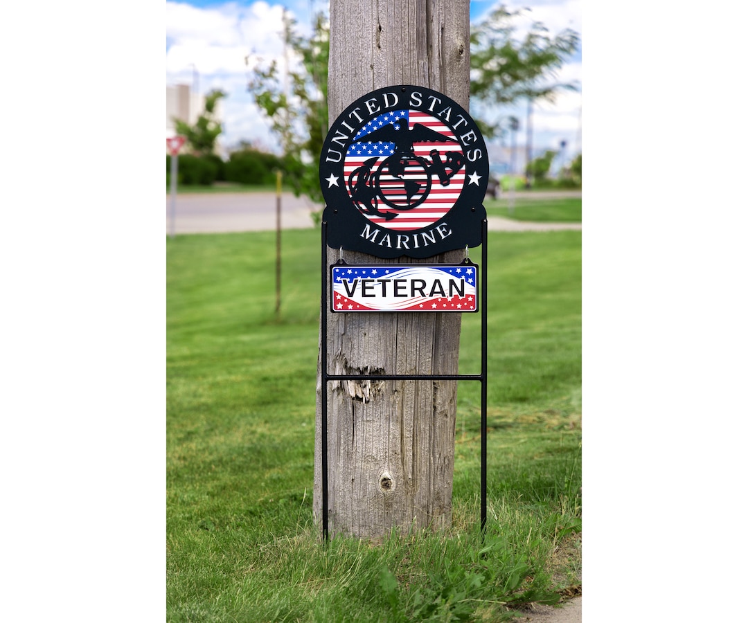 Armed Services US Marine Corp Marines USMC Military Metal Yard Sign - Etsy