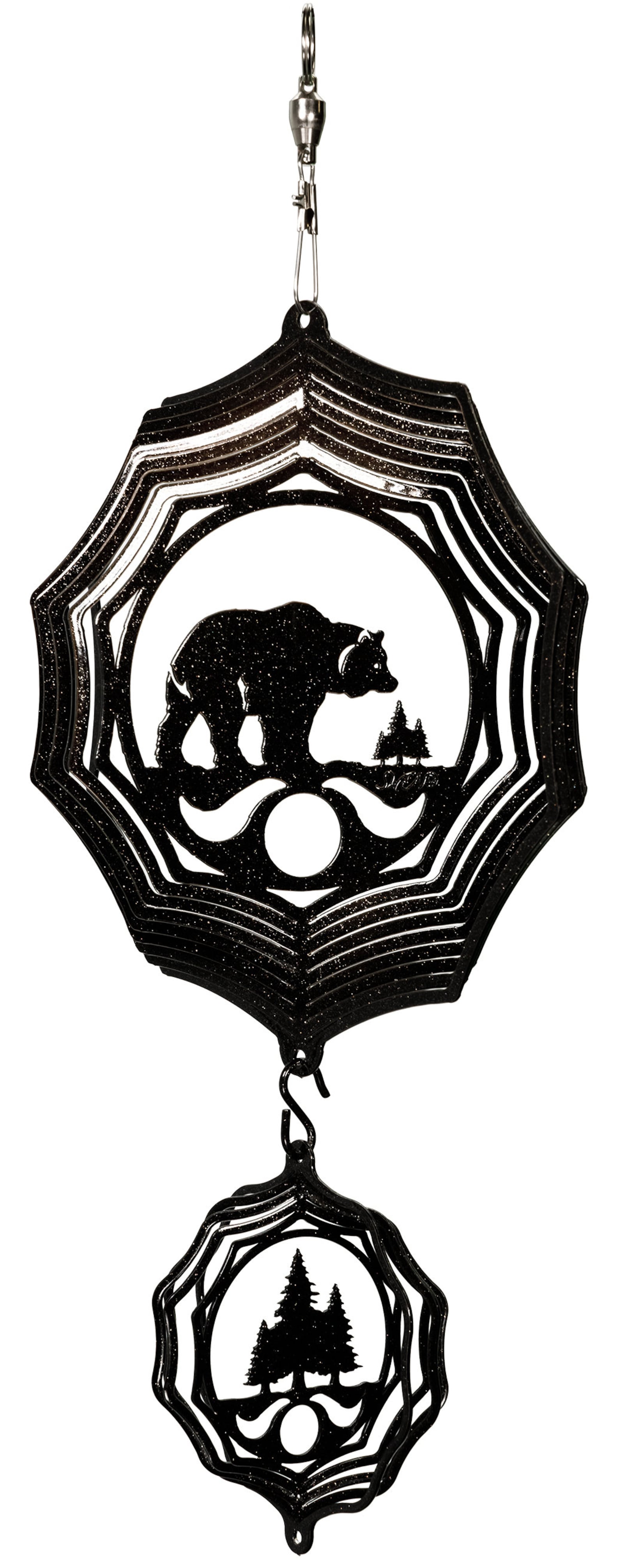 Bear and Cub Web Mini Swirly Metal Wind Spinner - Etsy