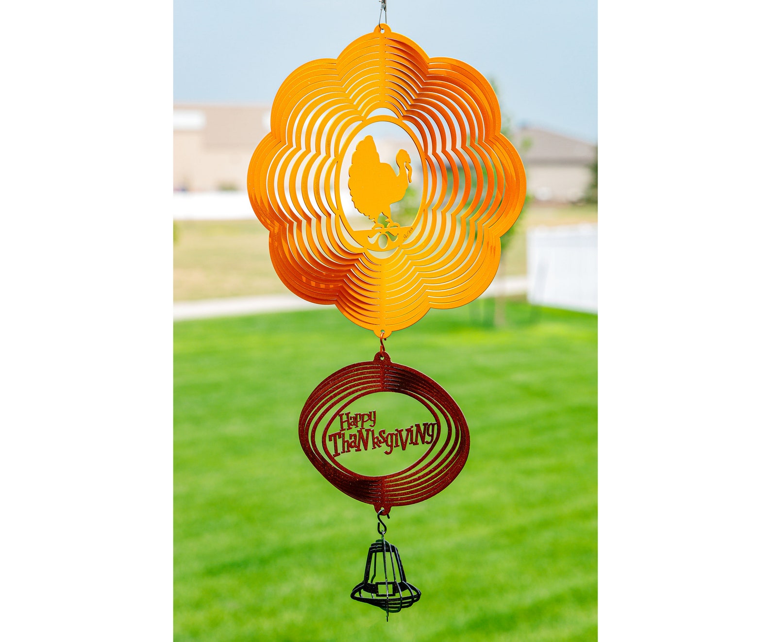 Turkey Thanksgiving Circle Swirly Metal Wind Spinner - Etsy