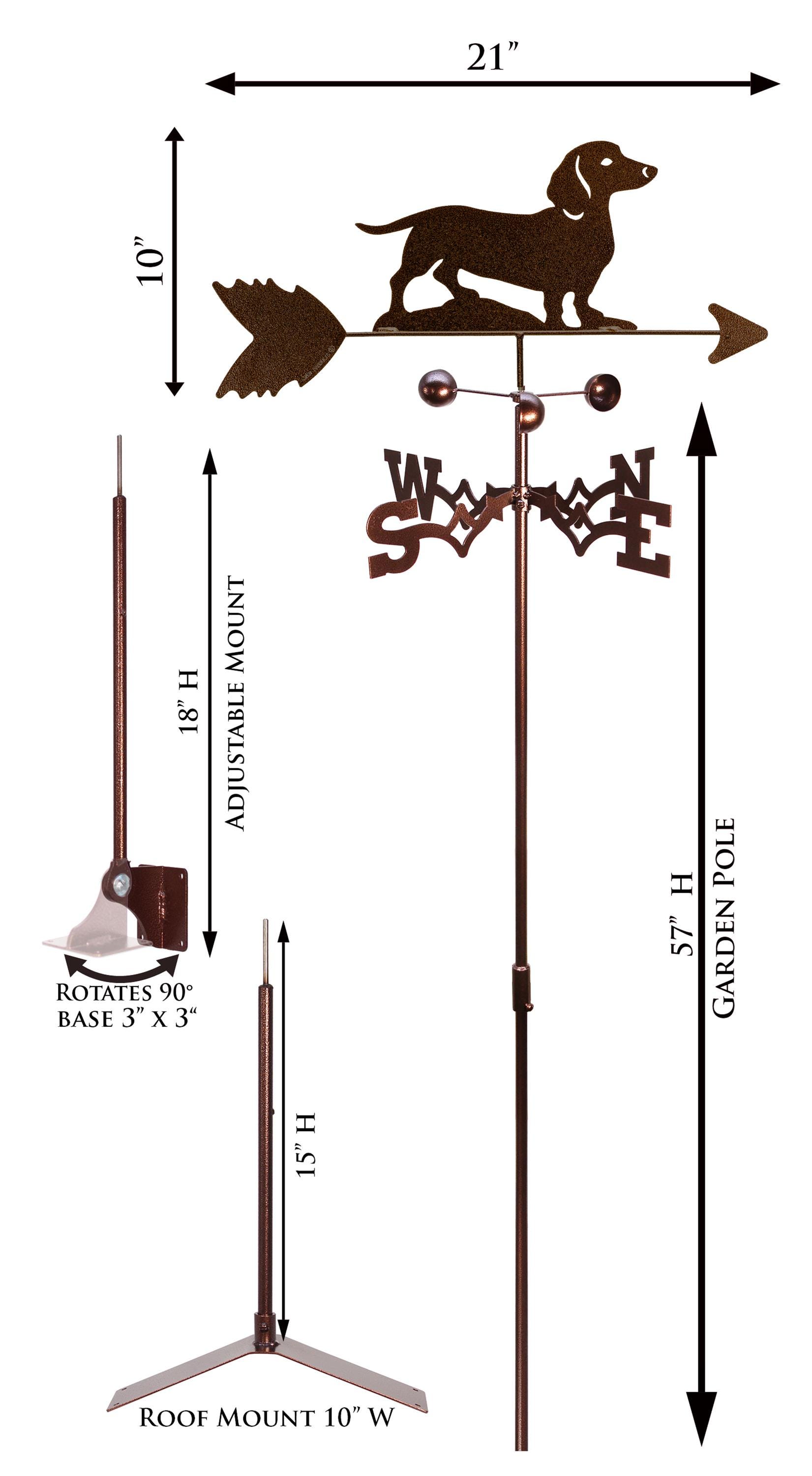 Hand Made Dachshund Dog Weathervane NEW - Etsy