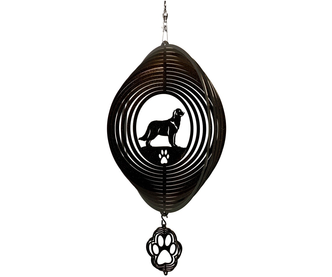 Golden Retriever Dog Swirly Metal Wind Spinner - Etsy
