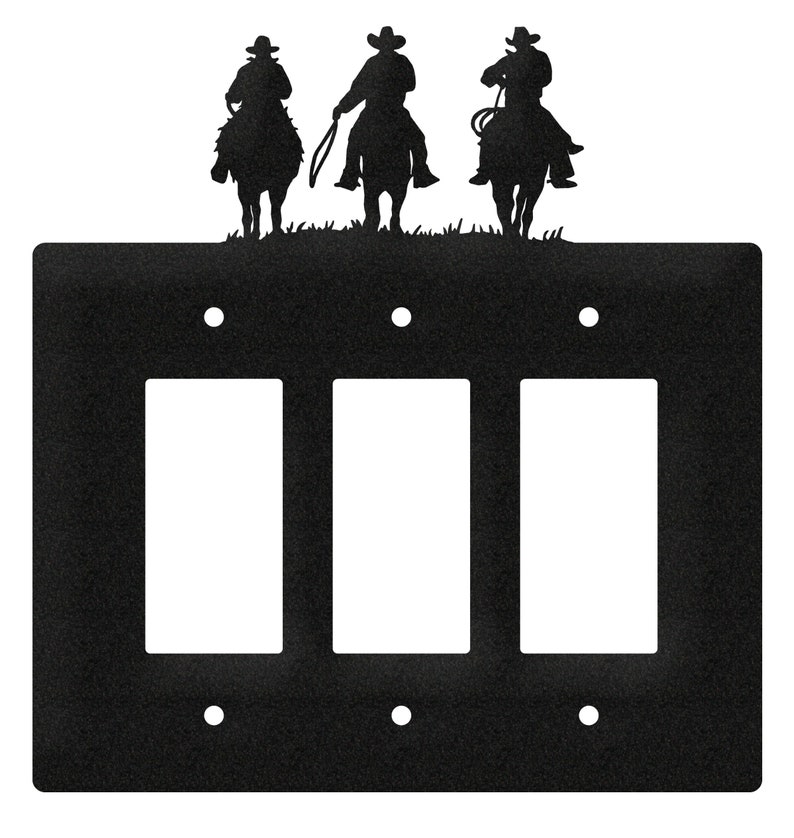 Three Cowboys Western Light Switch Triple Plate Cover - Etsy