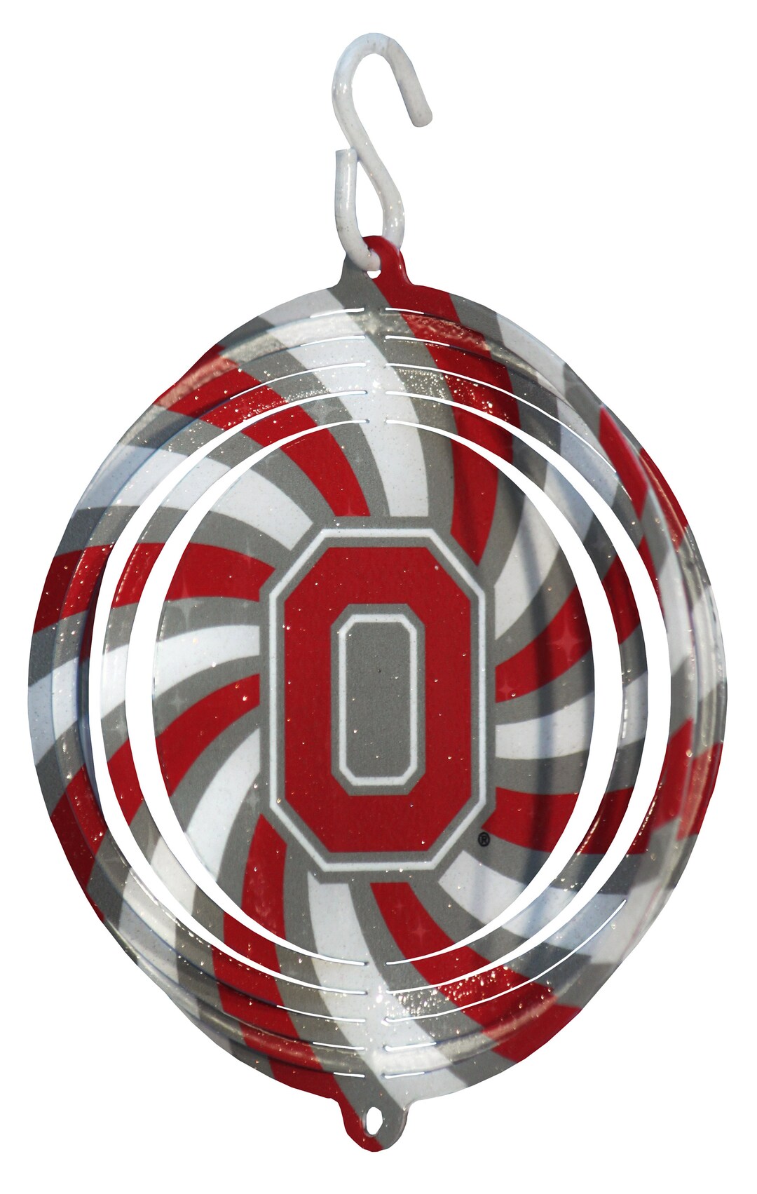 Ohio State Buckeyes Tini Swirly Metal Christmas Tree Ornament Wind ...