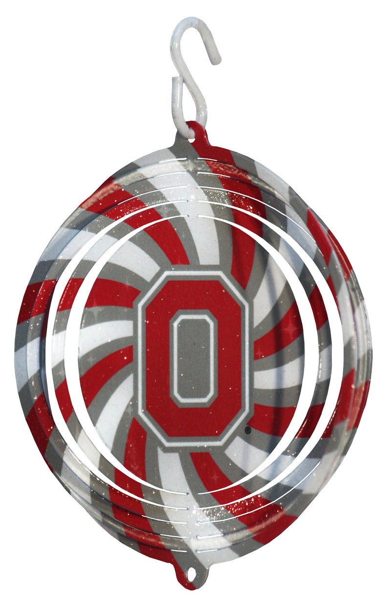 Ohio State Buckeyes Tini Swirly Metal Wind Spinner - Etsy