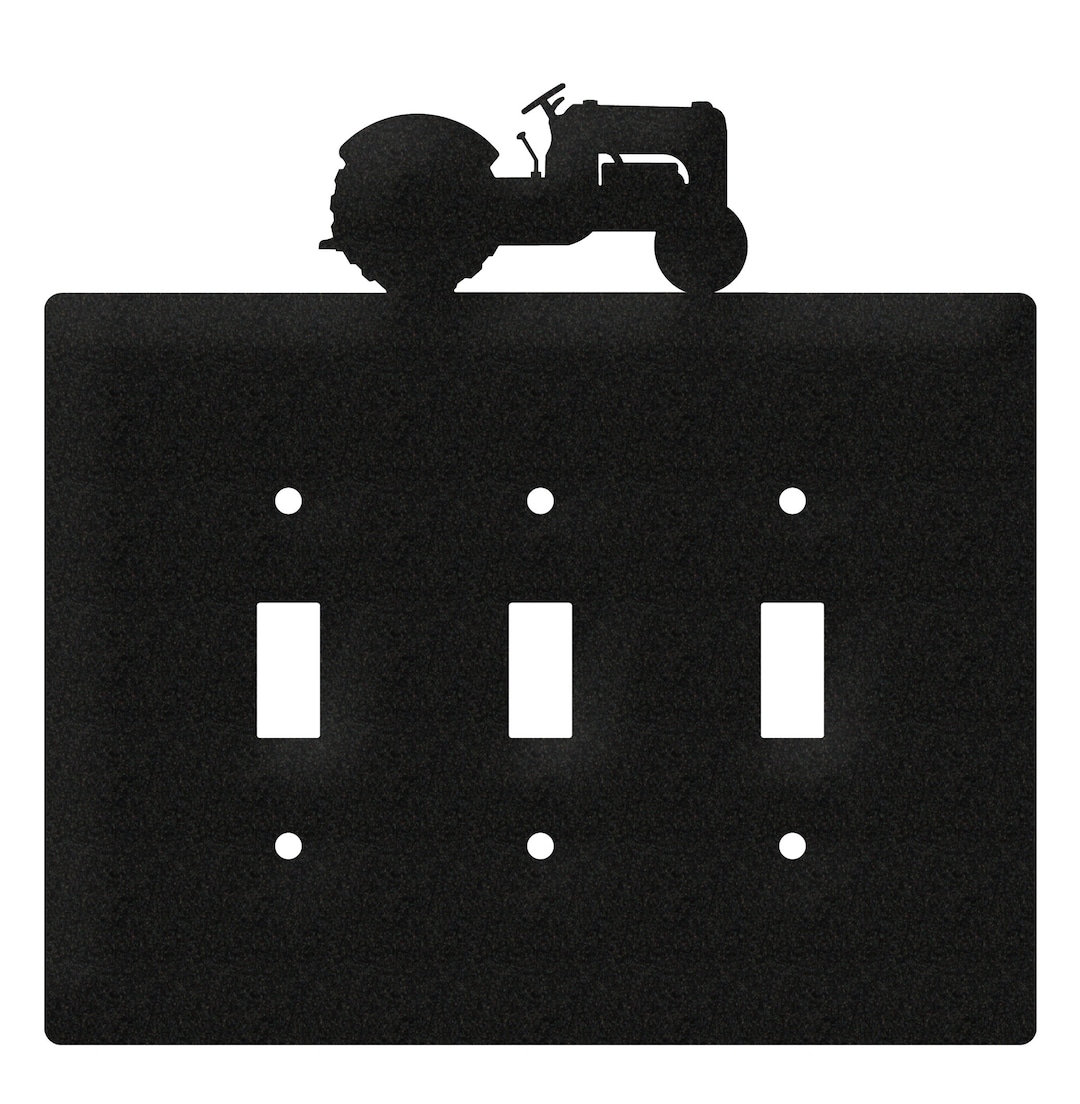 Blue Tractor Light Switch Triple Plate Cover - Etsy