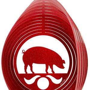 Pig Hog Piggy Swirly Metal Wind Spinner - Etsy