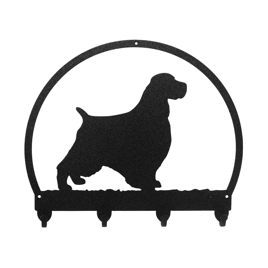 English Springer Spaniel Black Metal Key Chain Leash Holder Hanger - Etsy