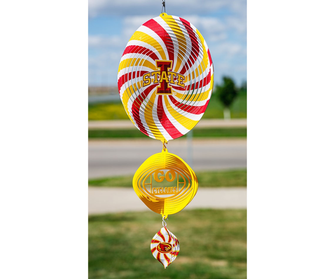 Iowa State I State Multi Color Swirly Metal Wind Spinner - Etsy