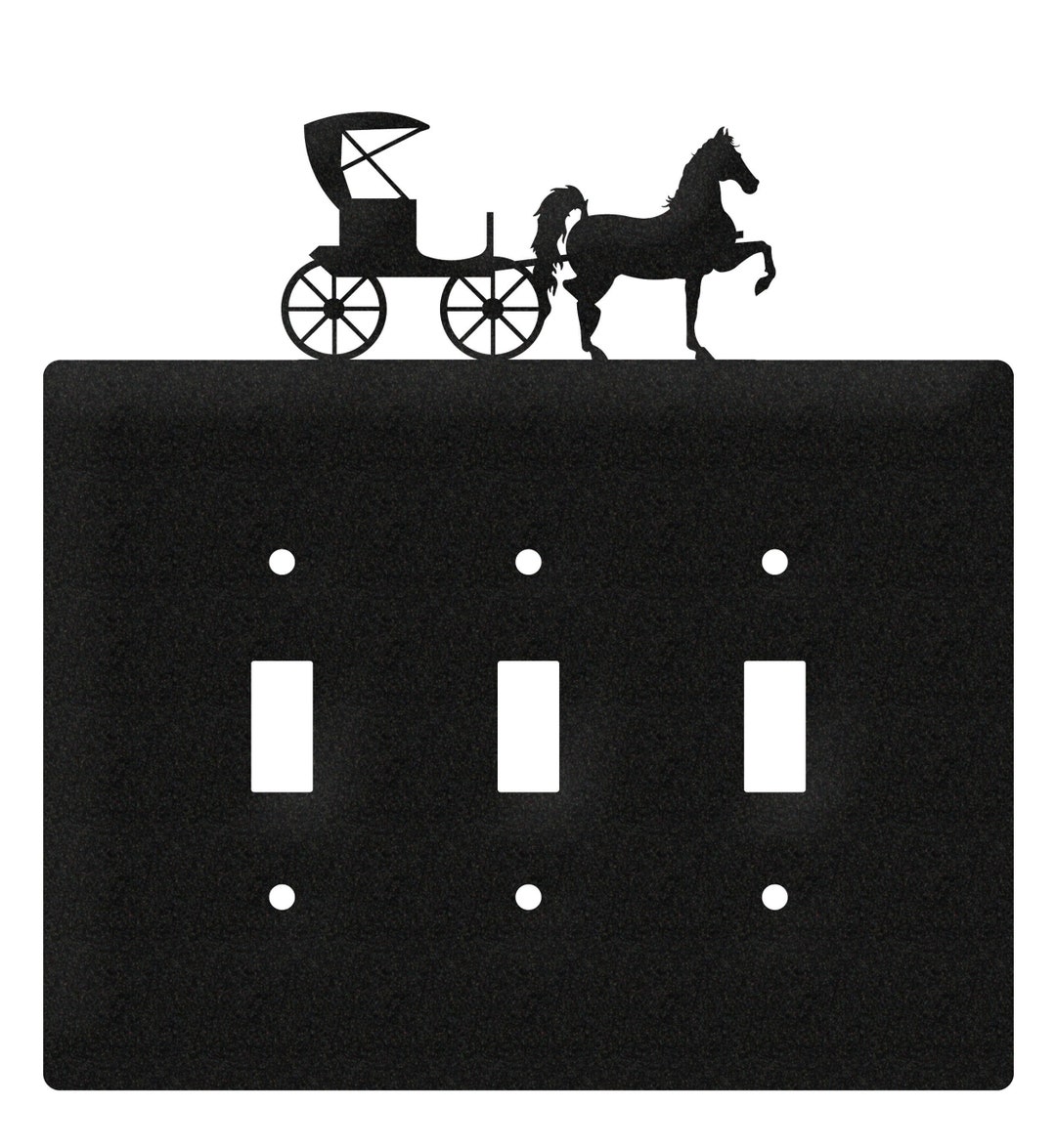 Amish Horse and Buggy Light Switch Triple Plate Cover - Etsy
