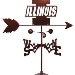Hand Made Illinois Illini Weathervane New - Etsy
