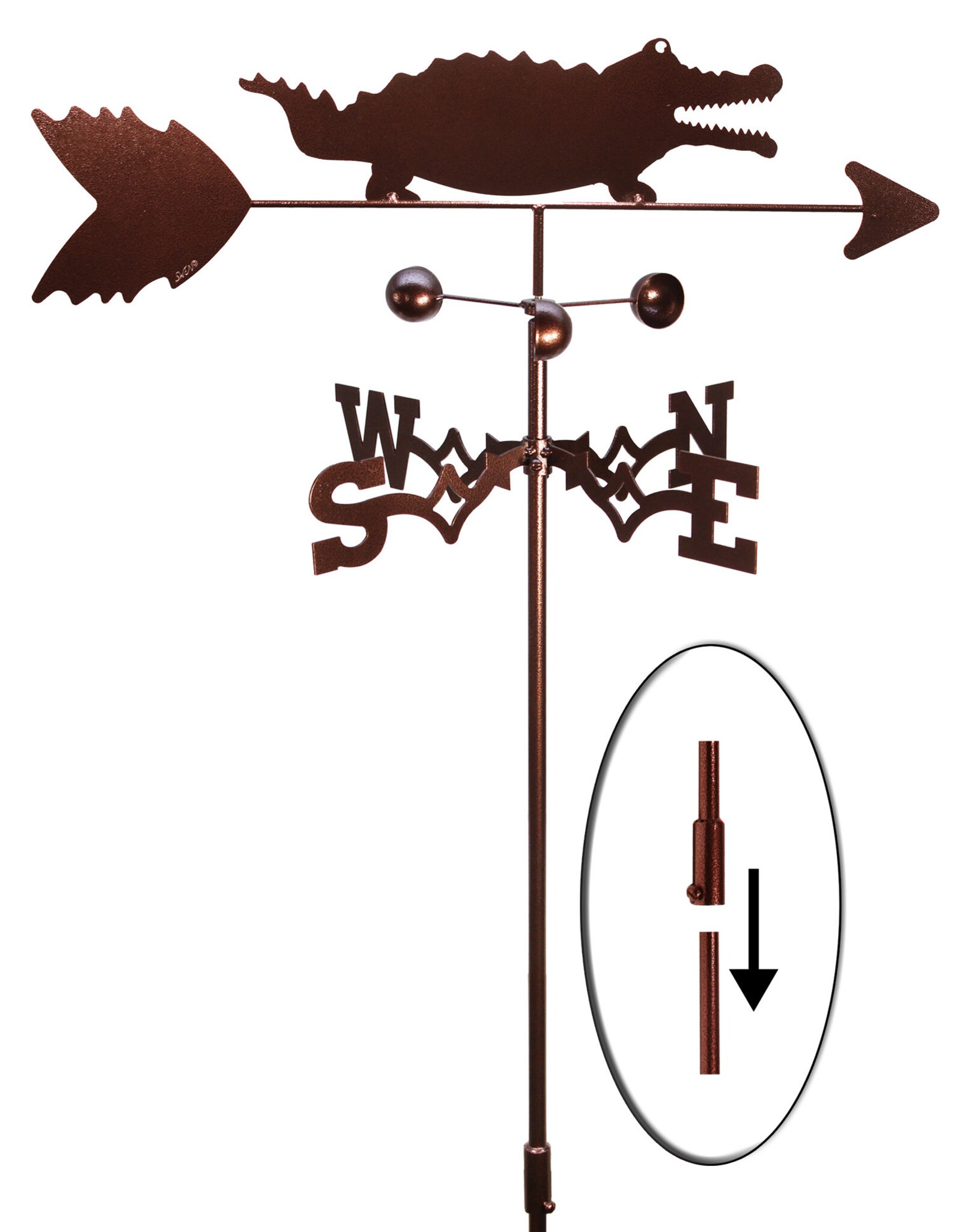 Hand Made Alligator Crocodile Gator Weathervane NEW - Etsy