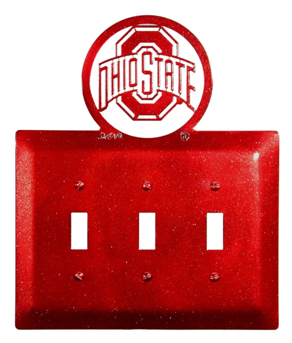 Ohio State Buckeyes Light Switch Triple Plate Covers | Etsy