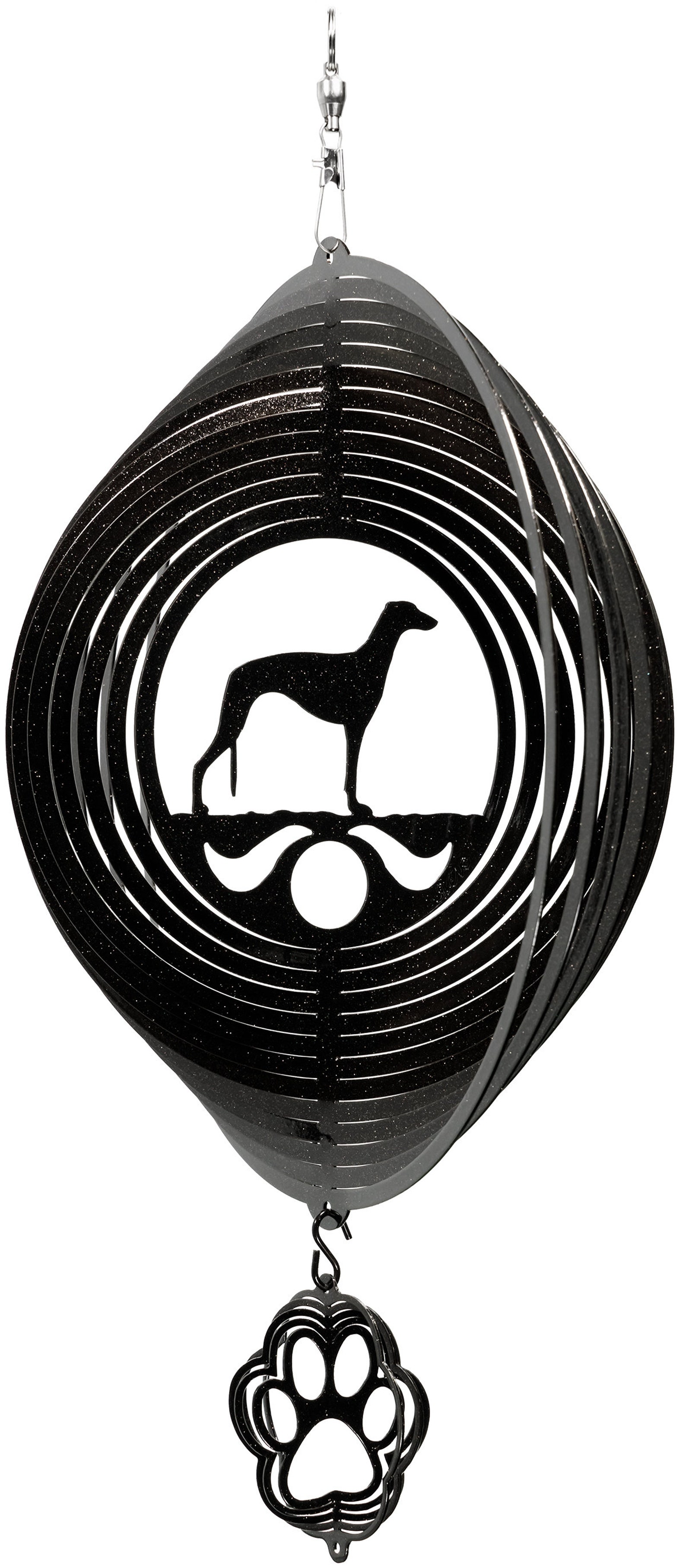 Grey Hound Dog Circle Swirly Metal Wind Spinner - Etsy