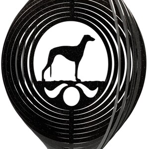 Grey Hound Dog Circle Swirly Metal Wind Spinner - Etsy