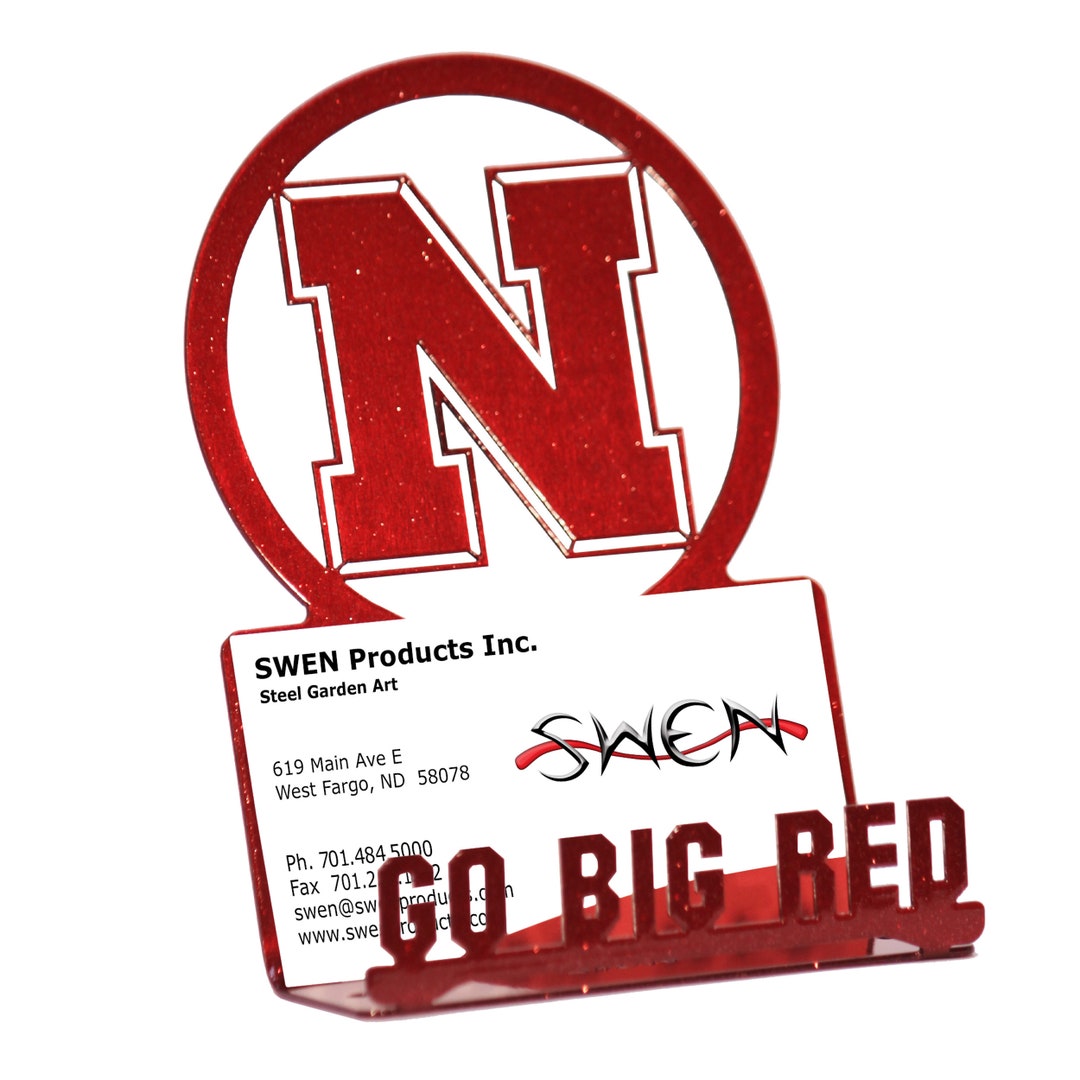 Nebraska Huskers Cornhuskers Go Big Red Metal Business Card Holder - Etsy