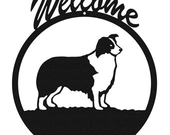 Border Collie Metal Sign - Etsy
