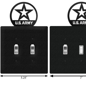 Armed Services US Army Military Light Switch Triple Plate Cover - Etsy