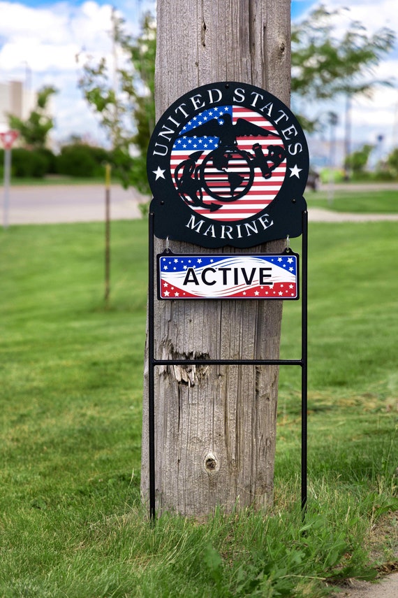 Armed Services US Marine Corp Marines USMC Military Metal Yard - Etsy