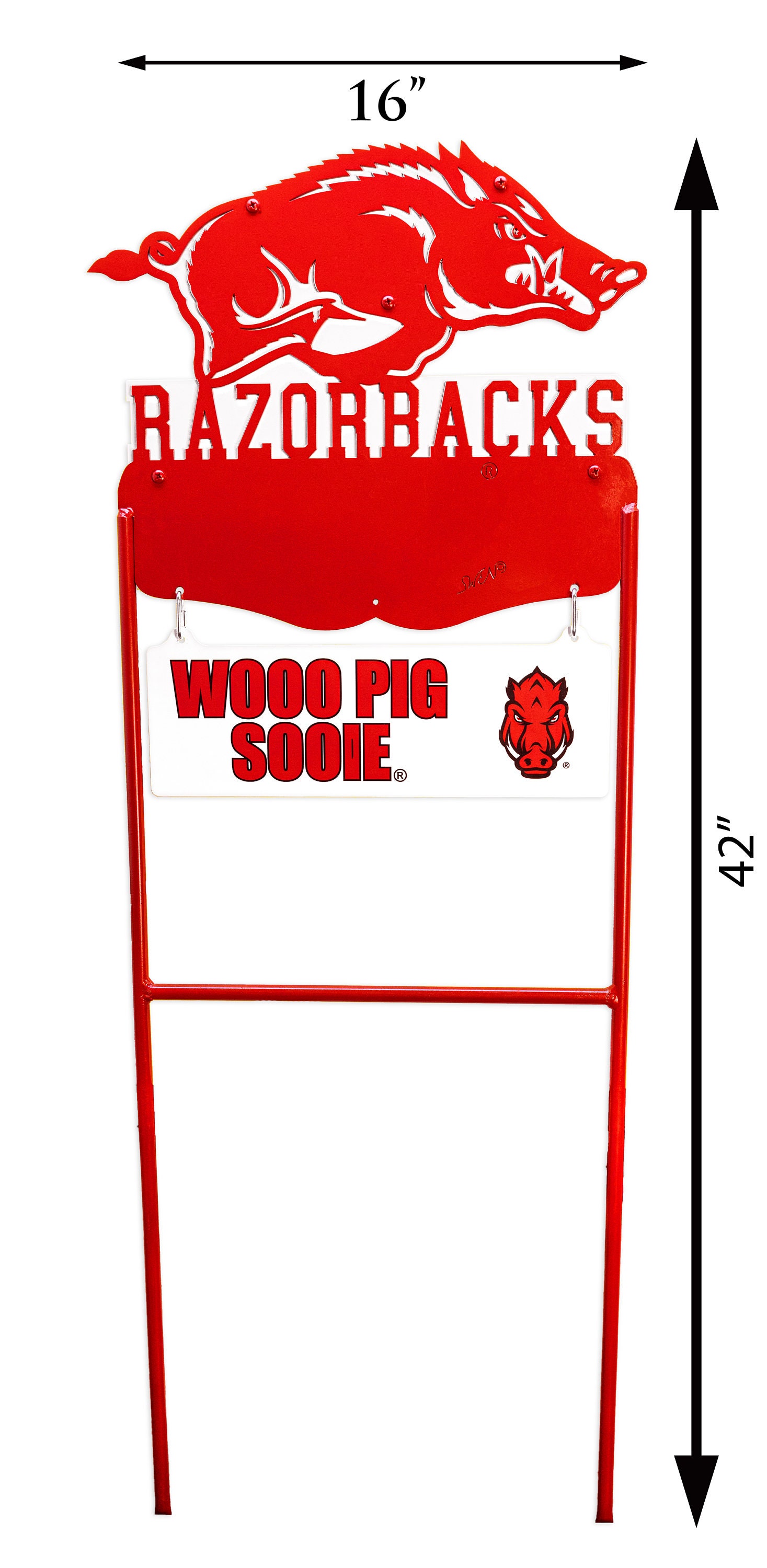 Arkansas Razorbacks Collegiate Logo Metal Yard Sign - Etsy