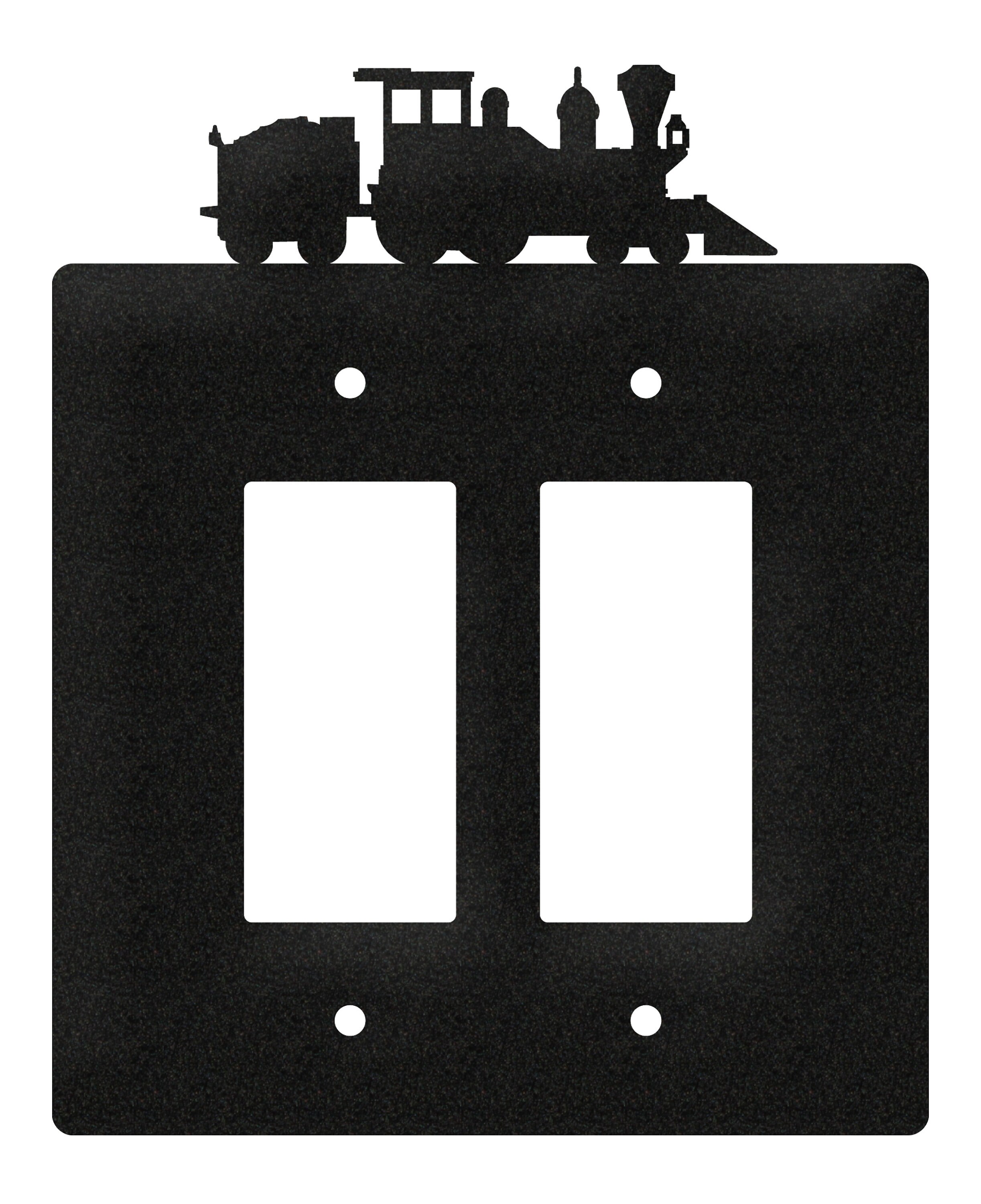 Coal Train Engine Locomotive Railroad Light Switch Double Plate Cover ...
