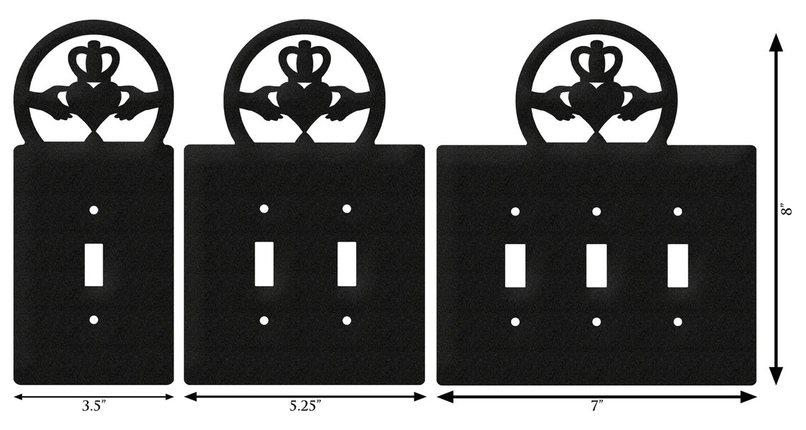 Claddagh Irish Celtic Light Switch Triple Plate Cover - Etsy