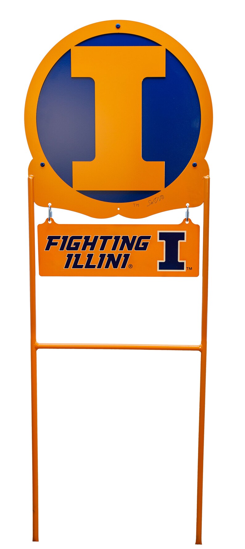 Illinois Illini Collegiate Logo Metal Yard Sign | Etsy