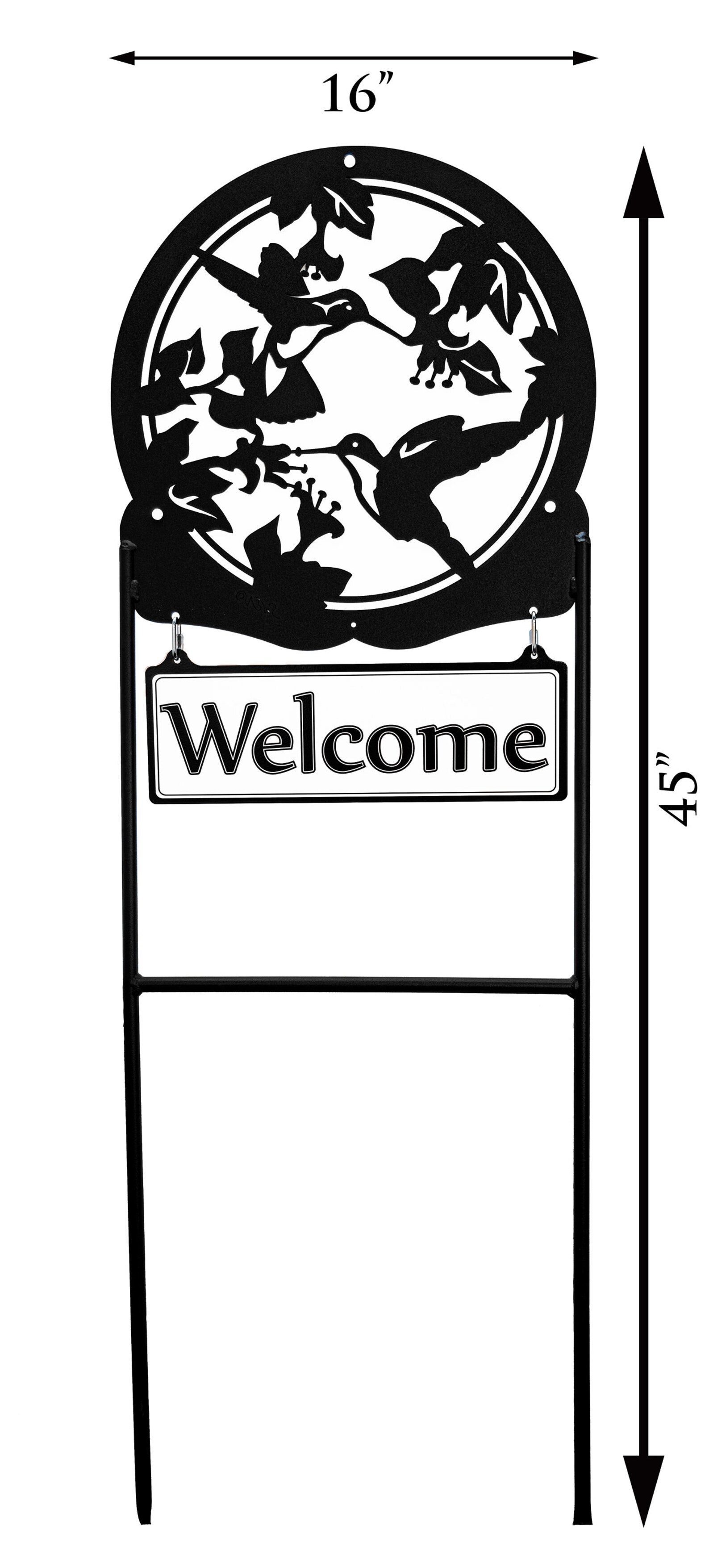 Hummingbird Metal Yard Sign | Etsy