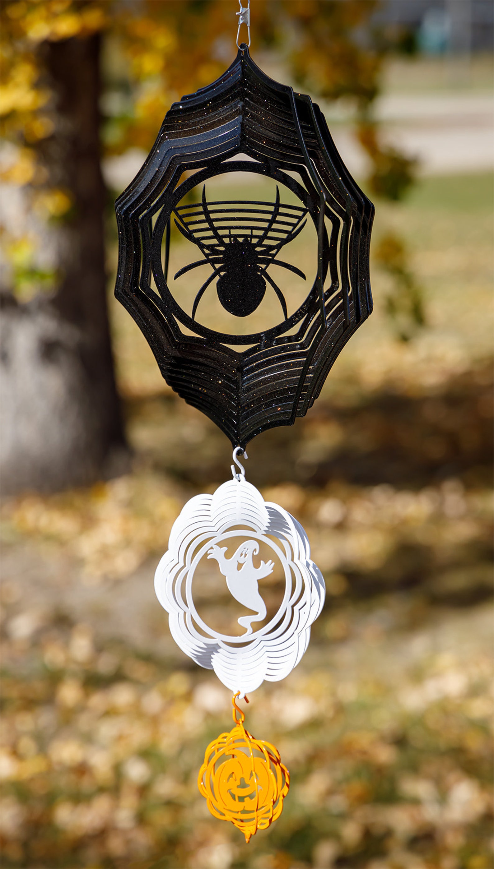 Spider Swirly Metal Wind Spinner | Etsy