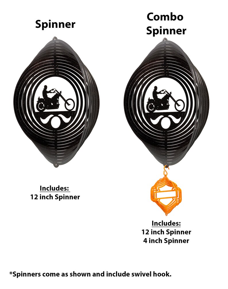 Easy Rider Motorcycle Swirly Metal Wind Spinner - Etsy